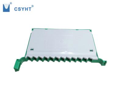 China 24 Slots 12FO Fiber Splice Tray ABS Plastic ROHS 155*92*9mm for sale