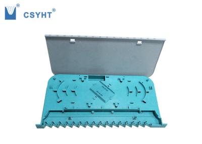 China Blue Color Fiber Optic Tray 16 Port Plastic Grey White Cover For Loading SC Adapter for sale