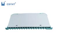 China Blue Color Fiber Optic Tray 16 Port Plastic Grey White Cover For Loading SC Adapter for sale
