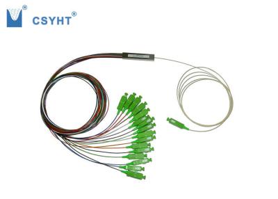 China PLC 16 Way Fiber Optic Splitter Cable Input And Output With SC APC Connector for sale