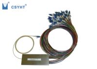 China 1260 - 1650nm Passive Fiber Optic Splitter , 64 Way Fiber Optic Beam Splitter  for sale