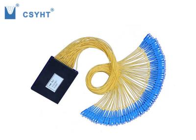 China 1260 - 1650nm Passive Fiber Optic Splitter , 64 Way Fiber Optic Beam Splitter  for sale