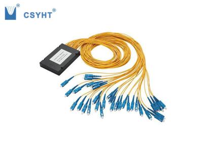 China ABS Box Type Fiber Optic Cable Splitter 32 Way With SC Connector 1m Fiber for sale