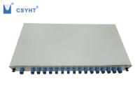 China Grey 19 Inch Slidable Fiber Optic Splitter , Cold Roll Steel Rack Mount Splitter for sale
