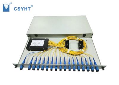 China Grey 19 Inch Slidable Fiber Optic Splitter , Cold Roll Steel Rack Mount Splitter for sale