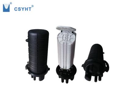 China Black And White Optical 576 Fibre Cable Joint Closure With 1 Oval Port And 6 Round Port for sale