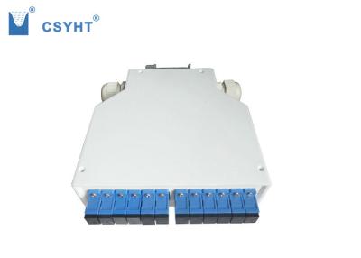China 12 SC DIN fiber optic terminal box ABS plastic for DIN rail mounted application for sale