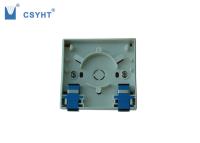 China 2 port FTTH fiber optic face plate plastic material for wall mounted for sale