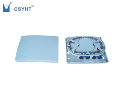 China 4 port indoor FTTH box ABS plastic for wall mounted in FTTX project for sale