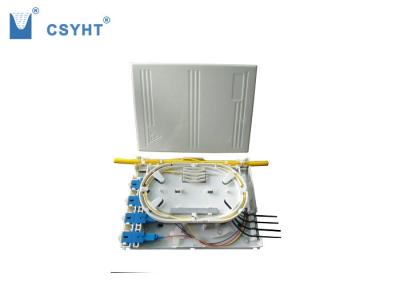 China 4 fiber FTTH box ABS plastic for indoor wall mounted in FTTX project for sale
