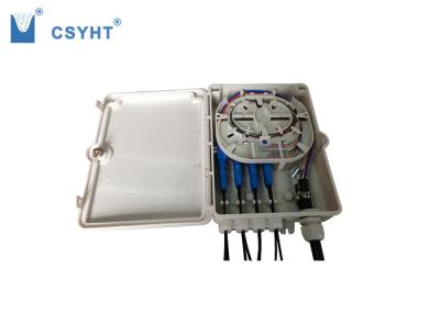 China 8 fibers outdoor FTTH box plastic wall mounted fiber optic terminal box for sale