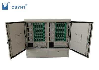 China Outdoor Fiber Optic Cross Connect Cabinet 576 FO With Splice Tray Inside for sale
