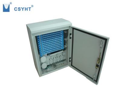 China 144FO / 288FO Fiber Optic Cabinet , 12 Ports Outdoor Fiber Box With Pedestal for sale