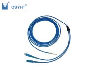 China 2 / 4 Core Armoured Fiber Optic Pigtail , Blue Single Mode / Multimode Pigtail for sale