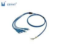 China 2 / 4 Core Armoured Fiber Optic Pigtail , Blue Single Mode / Multimode Pigtail for sale