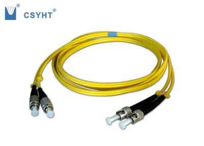 China FC To ST Duplex Single Mode Fibre Optic Patch Leads 0.2dB Exchangeability for sale