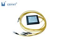 China 1X4 Dual Window Fiber Optic Splitter FBT Low Polarization Dependent Loss FC Connector for sale