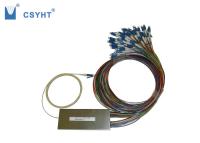 China PLC Fiber Optic Audio Cable Splitter Small Size 1 Meter Length 1 X 64 Input Output for sale