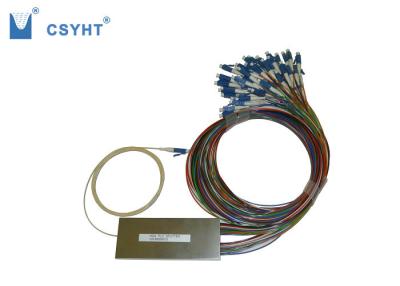 China PLC Fiber Optic Audio Cable Splitter Small Size 1 Meter Length 1 X 64 Input Output for sale