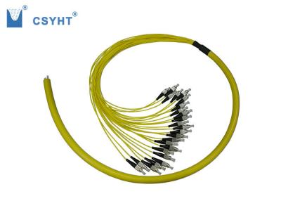 China 24 Core Break Out Pigtail Fiber Optic Cable OS2 PVC / LSZH  Jacket Low Insertion Loss for sale