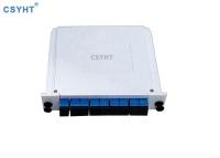 China 8 Way Steel Tube Type  Fiber Optic Splitter Box Cassette ABS Plastic Material for sale