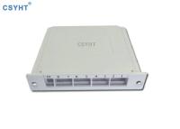 China 8 Way Steel Tube Type  Fiber Optic Splitter Box Cassette ABS Plastic Material for sale