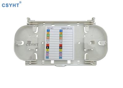 China Plastic 24 Fiber Optic Splice Tray Cold Roll Steel With Transparent Cover Identify Label for sale