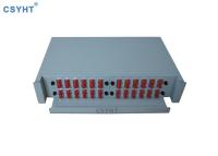 China 2U Height Fiber Optic Patch Panel Sliding 19 Inch ODF 48 Port With SC FC ST LC Adapter for sale