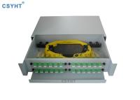 China 2U Height Fiber Optic Patch Panel Sliding 19 Inch ODF 48 Port With SC FC ST LC Adapter for sale