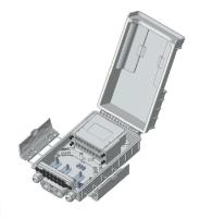 China Digital FTTH Fiber Optic Terminal Box Outdoor Mounted Plastic Splitter Cassette for sale