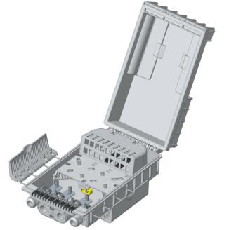 China 18 Fibers Optical Network Terminal Box With Plastic Splitter Cassette 1X8 1X16 for sale
