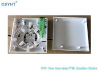 China 2 Ports FTTH Fiber Optic Terminal Box SC SC Face Plate ABS / PP Material White Color for sale