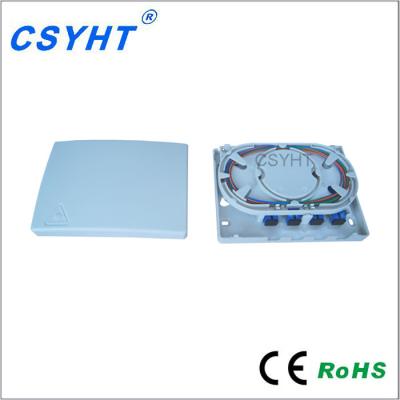 China 2 Port FTTH Fiber Optic Terminal Box 4 Core Light Weight Easy Installation for sale