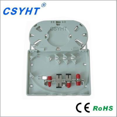 China Indoor fiber optic terminal box 4 ports with SC adapters FTTH box wall mount box 4 fibers for sale