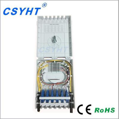 China White Fiber Optic Terminal Distribution Box 24 Fibers IP22 Indoor Wall Mounted for sale