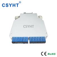 China DIN Rail FTTH Fiber Optic Terminal Box ABS Material 12 Ports With 12 SC Adapter for sale
