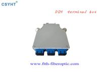 China Metal FTTH Fiber Optic Terminal Box DIN Type 12 Ports SC/UPC Duplex for sale