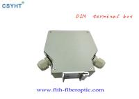 China Metal FTTH Fiber Optic Terminal Box DIN Type 12 Ports SC/UPC Duplex for sale