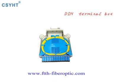China 6LC DX / 12SC SX FTTH Fiber Optic Terminal Box DIN Rail Mounted Aluminum type for sale