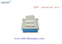 China 6LC DX / 12SC SX FTTH Fiber Optic Terminal Box DIN Rail Mounted Aluminum type for sale