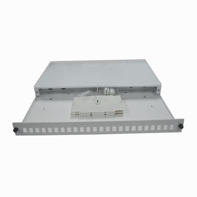 China 19inch 24cores Rack Mount Patch Panel FTTX Steel 1u ODF for sale