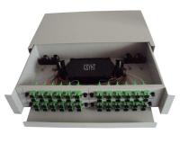 China 19 Inch Mental Rack Mounted FTTH Fiber Optic Terminal Box 48 Cores White or black color for sale
