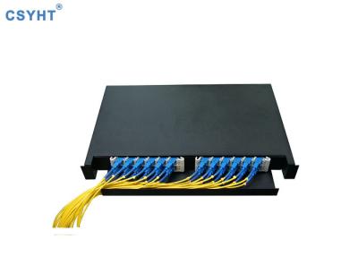 China Plastic Angled Adapter 19 Rack Mount Fiber Patch Panel For FTTH FTTB FTTX Network for sale
