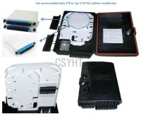 China Plastic FTTH Fiber Optic Terminal Box 16 Fibers 2 Round 16 Drop Cable Ports for sale