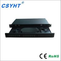 China Odf 24 Fibers Drawer Fiber Optic Distribution Frame Rack Mounted Without Sliding Rail for sale