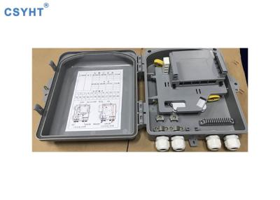 China 24 Core Fiber Optic Cable Junction Box , Ftth Distribution Terminal Box 1X8 1X16 Splitter for sale