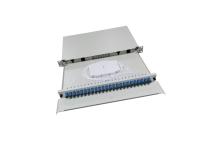 China 19inch Slidable ODF Fiber Optic Patch Panel 24 SC SX Or LC DX Closed 1 Cassette for sale