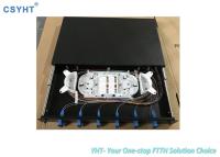 China 19'' Patch Panel Fiber Optic Cable Junction Box 1U 24 Cores SC 2U 96 Cores ODF Sliding for sale