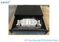 China 19'' Patch Panel Fiber Optic Cable Junction Box 1U 24 Cores SC 2U 96 Cores ODF Sliding for sale
