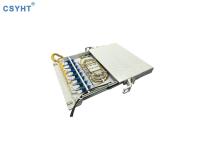 China Abs Rack Mount Fiber Optic Patch Panel 1U 24 Fibers Drawer Slidable 19'' Distribution Box for sale